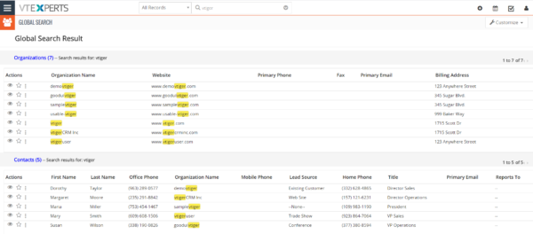 vTiger Extension, Modues, Plugins & Addons