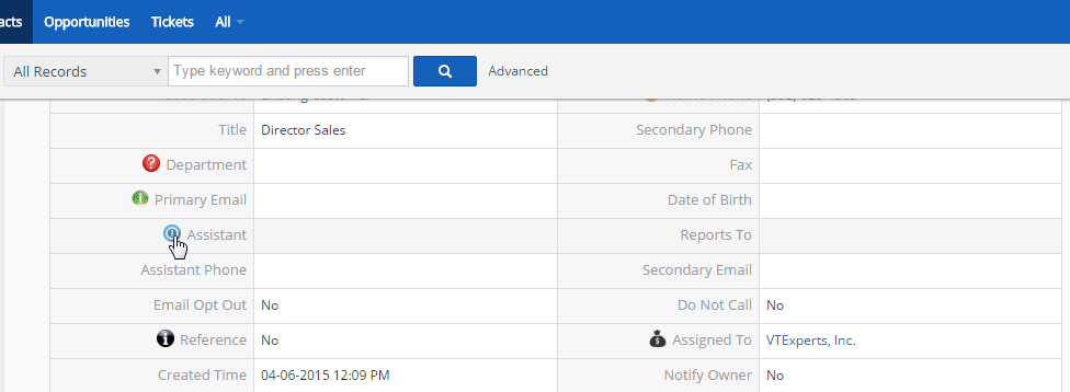 VTiger Experts | vTiger Field Tooltip Manager - vTiger Extension