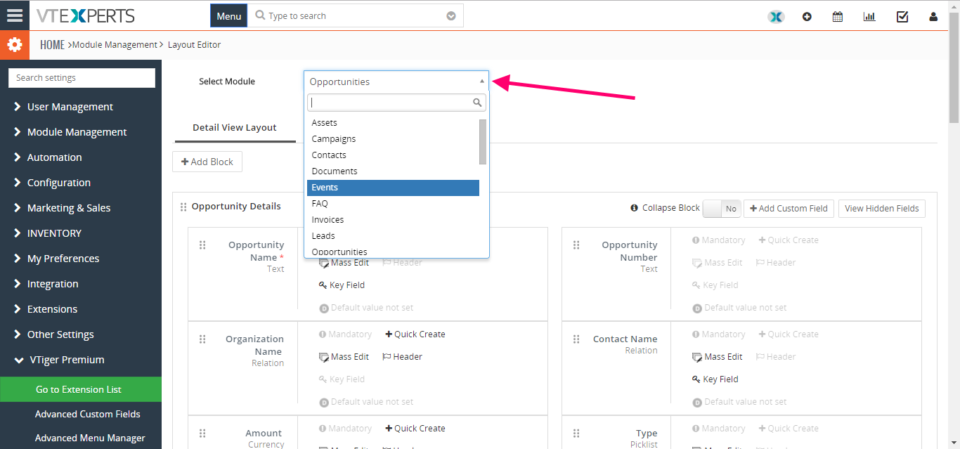 Advanced Custom Fields - VTiger Experts