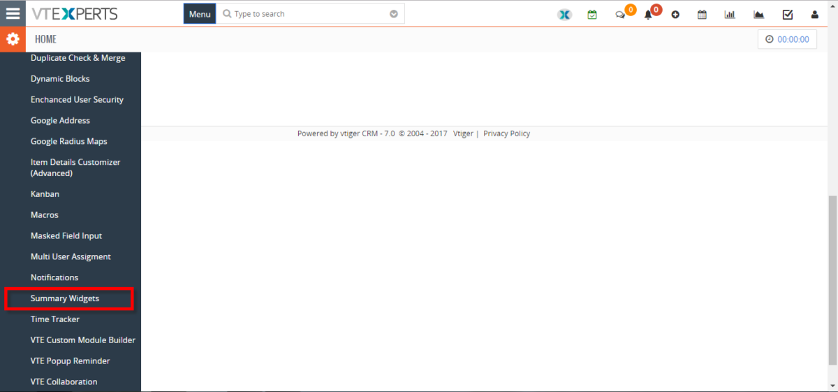 Create New Summary Widget In VTiger 7 - VTiger Experts