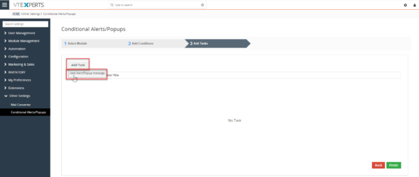 Conditional Alerts/Popups - VTiger Experts