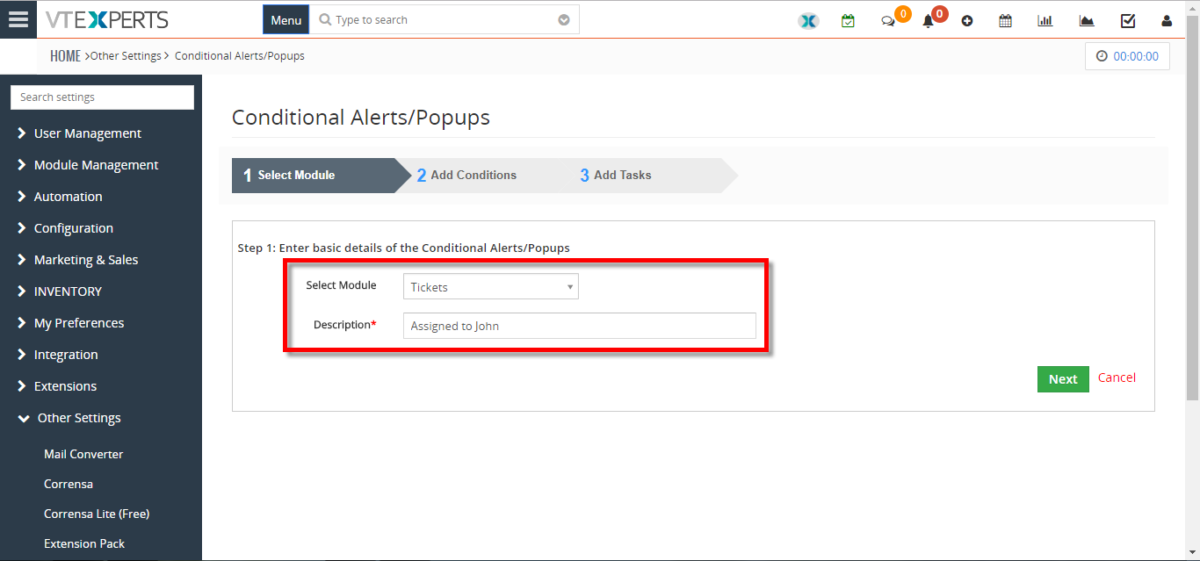 Create Alert Popup In Vtiger 7 Vtiger Experts