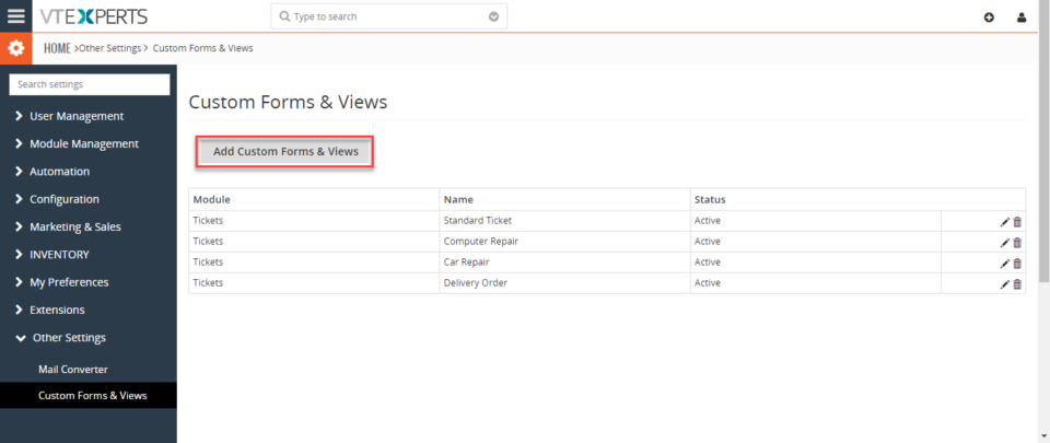 Create Custom Layouts/Forms In VTiger 7 - VTiger Experts