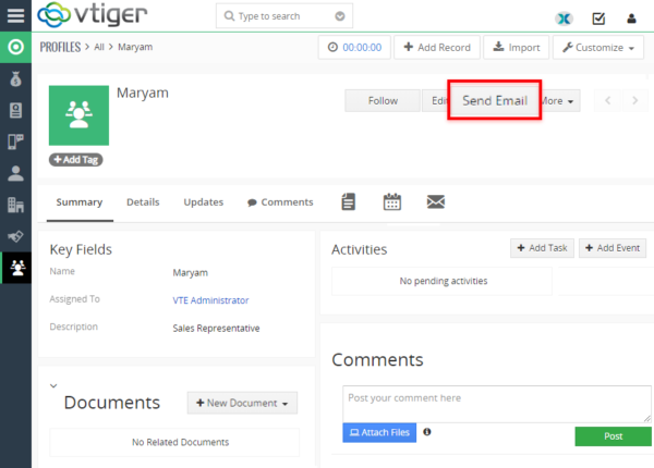 Send Emails Directly From Custom Modules in VTiger - VTiger Experts