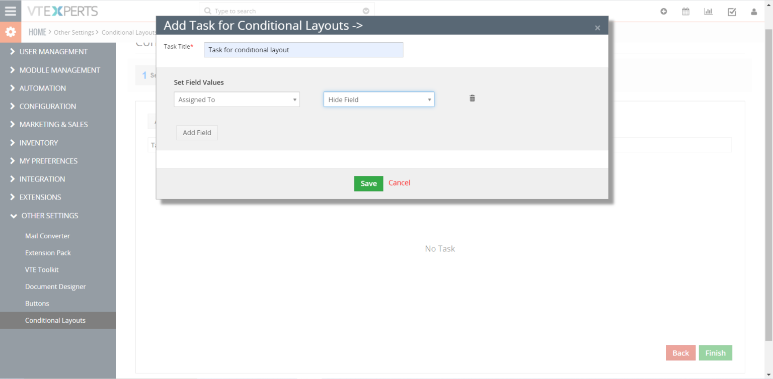 Conditional Layout - Role Based Permission - VTiger Experts