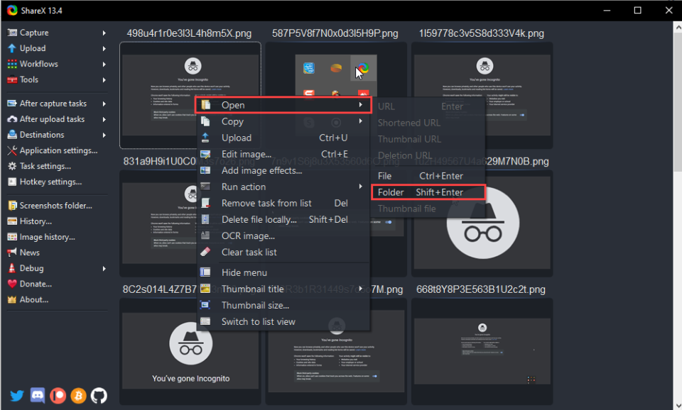 Configuring ShareX to take screenshots & screen recording VTiger Experts