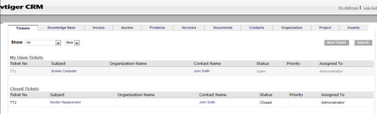 How to Setup and Configure vTiger Customer Portal Module