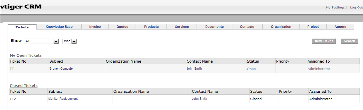 How to Setup and Configure vTiger Customer Portal Module